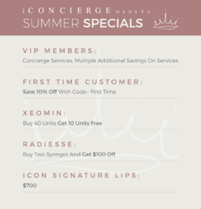 Medspa Specials | iConcierge Medspa in Clearwater, FL